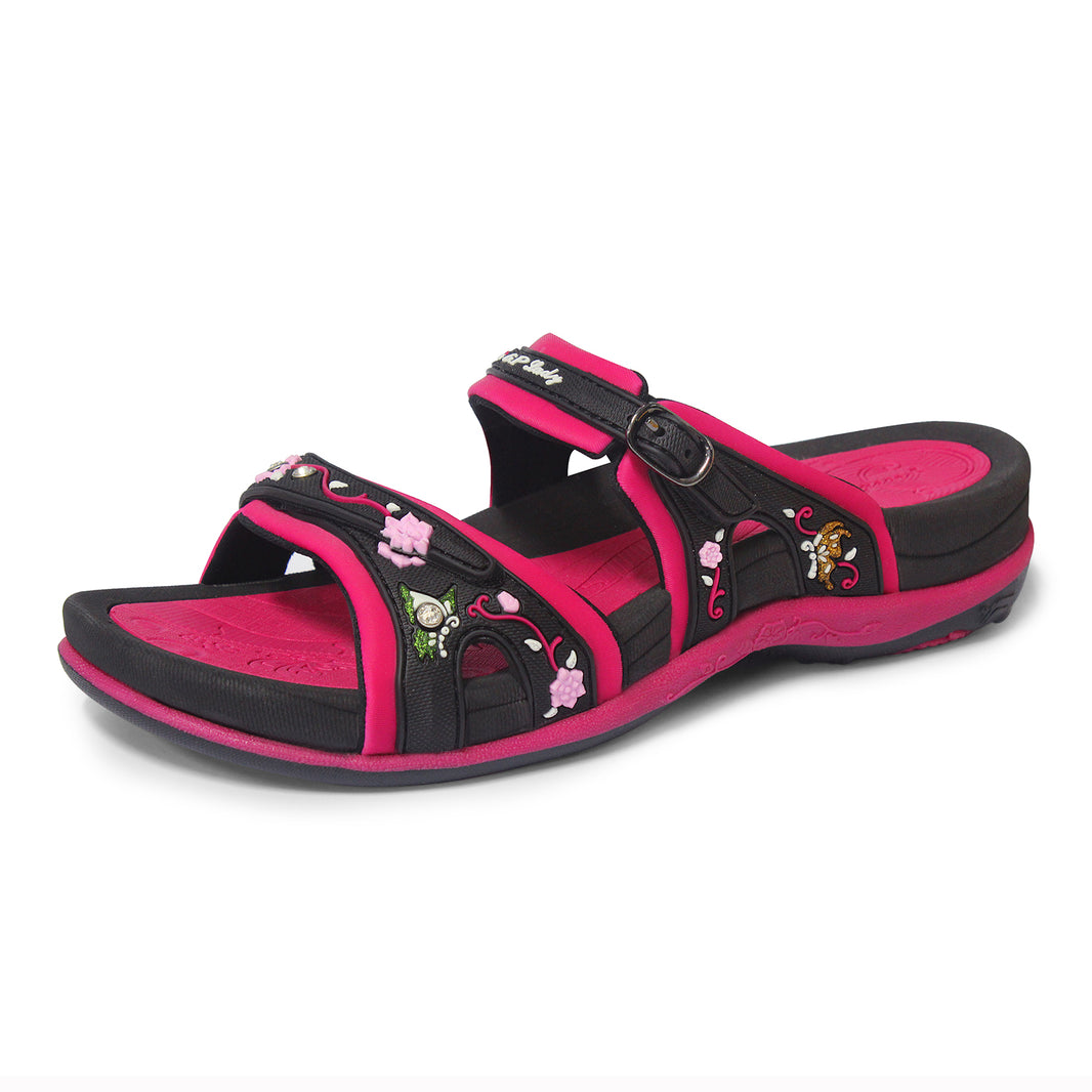 Women Slide Sandals – Gold Pigeon Shoes
